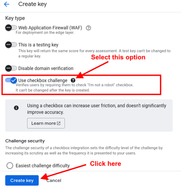 How to get google ReCaptcha v2 checkbox enterprise Keys - Blog