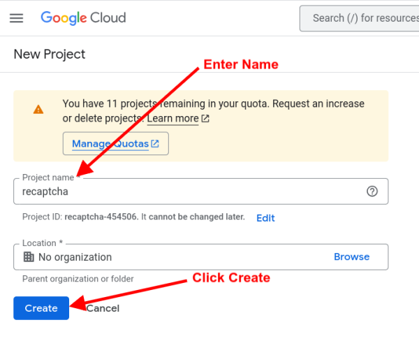 How to get google ReCaptcha v2 checkbox enterprise Keys - Blog